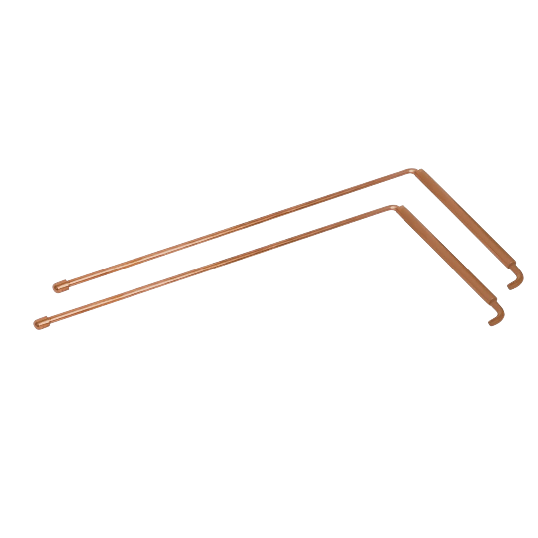 Premium Metal 100% Pure Copper Dowsing 'L' Shape Rod In Pair With Meta ...